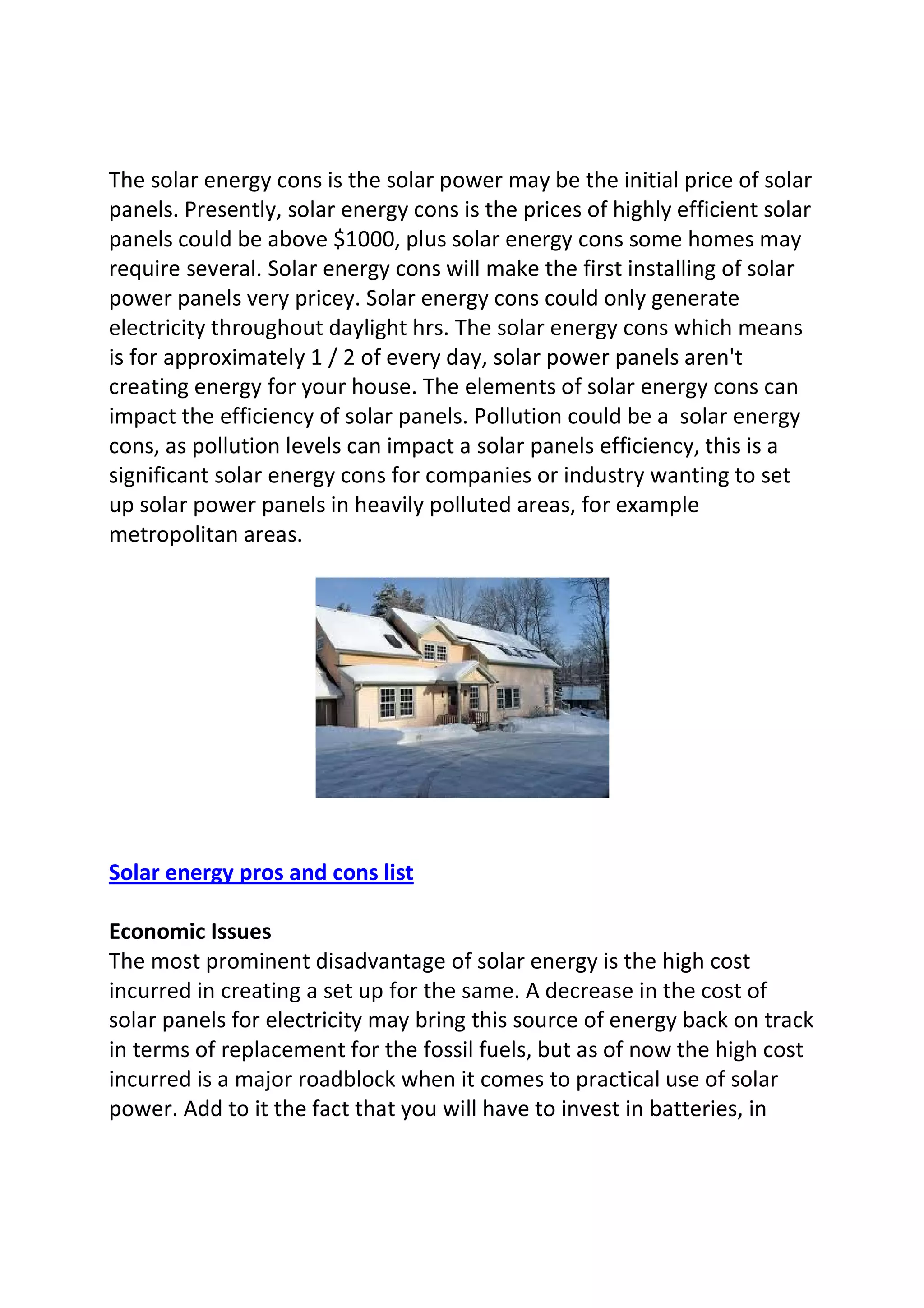 2 solar energy pros and cons | PDF