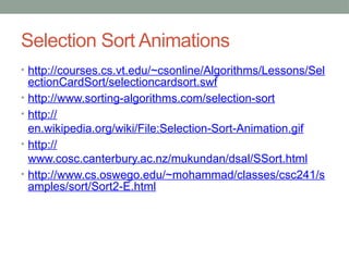 Introduction to Sorting Algorithm for beginners | PPT