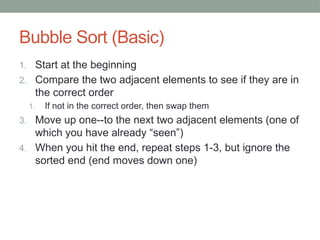 Introduction to Sorting Algorithm for beginners | PPT