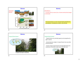 Comprehensive Overview of Species Distributions and Biomes in Ecology | PDF