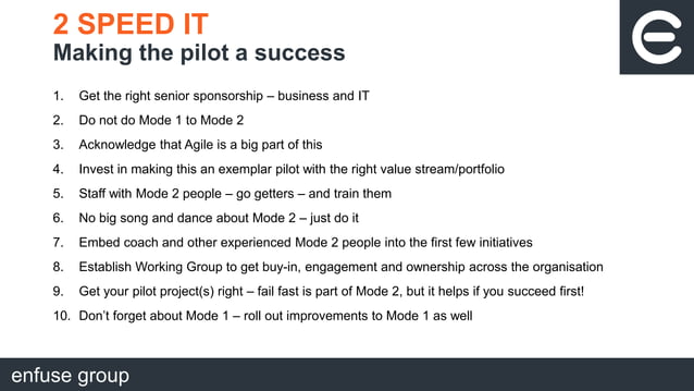 2 speed IT and how to get there | PPTX