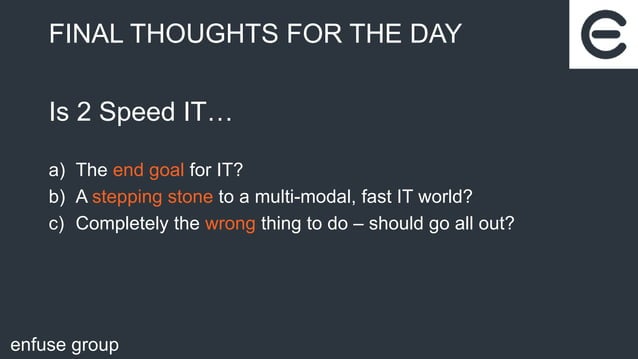 2 speed IT and how to get there | PPTX