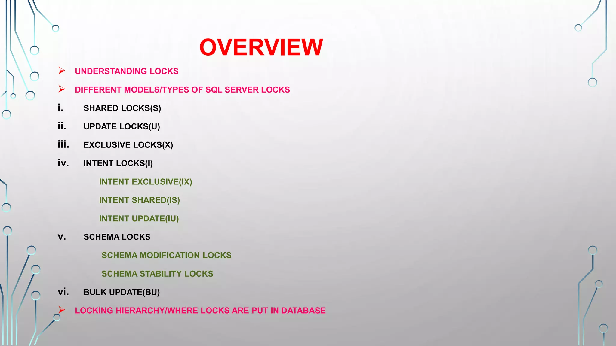 SQL locks-presentation | PPTX