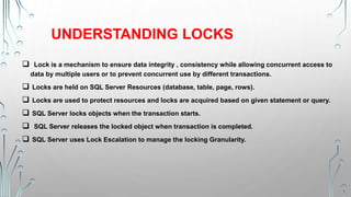 SQL locks-presentation | PPTX
