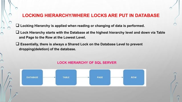 SQL locks-presentation | PPTX