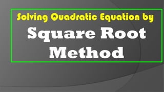 Solving QE by using square root method.pptx