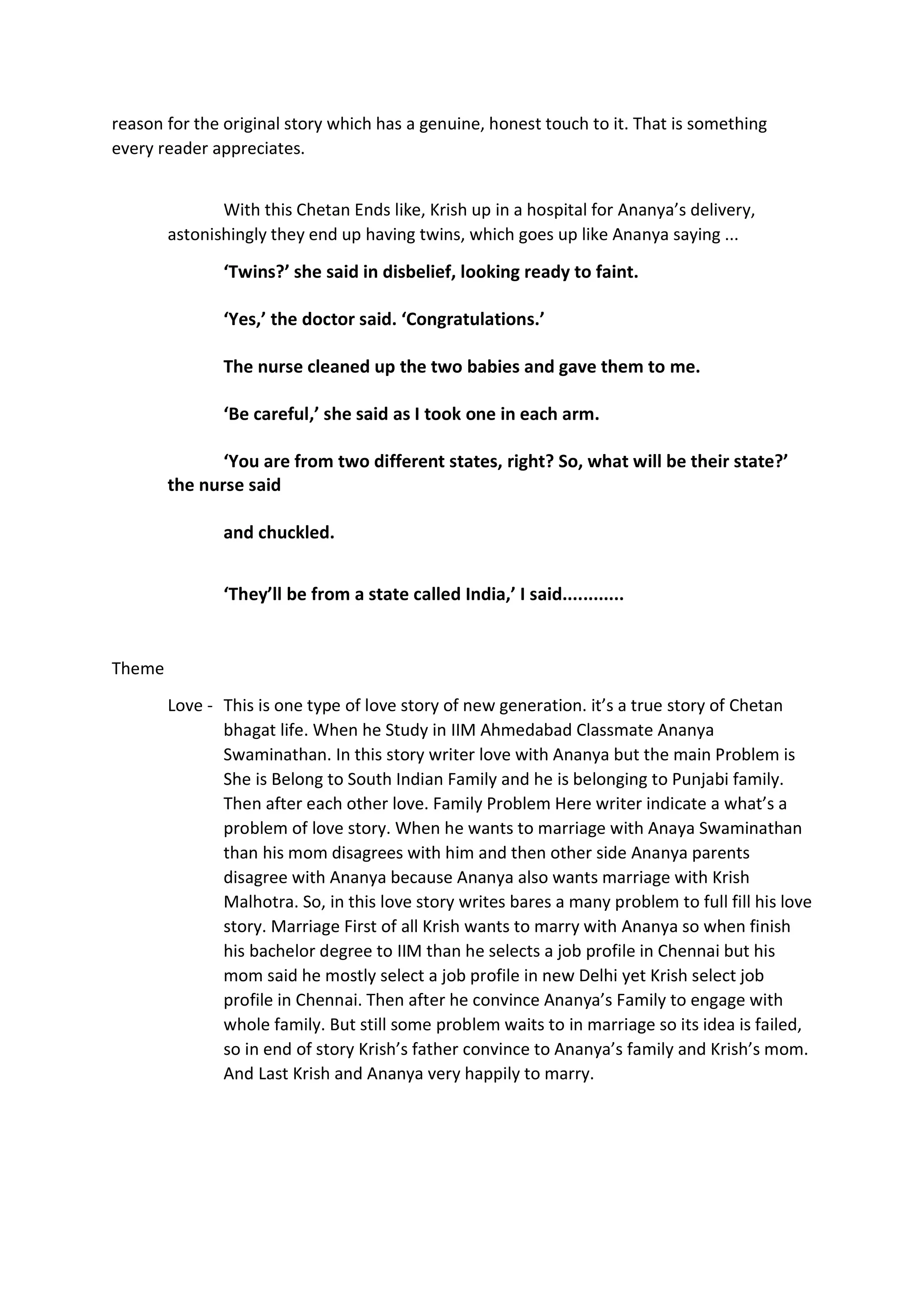 2 States Book Review | PDF