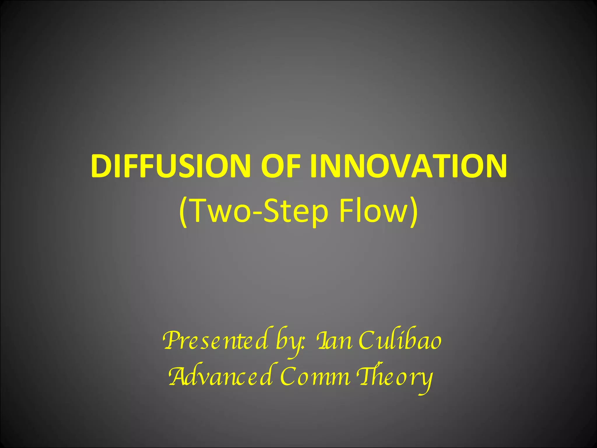 2 Step Flow Theory | PPT