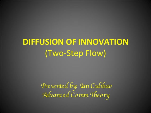 2 Step Flow Theory | PPT