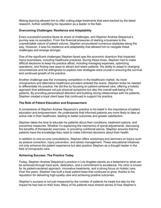 Stephen Andrew Stepaniuk_ The Journey of Building a Successful Practice ...