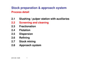 stock preparation & approach system | PPT