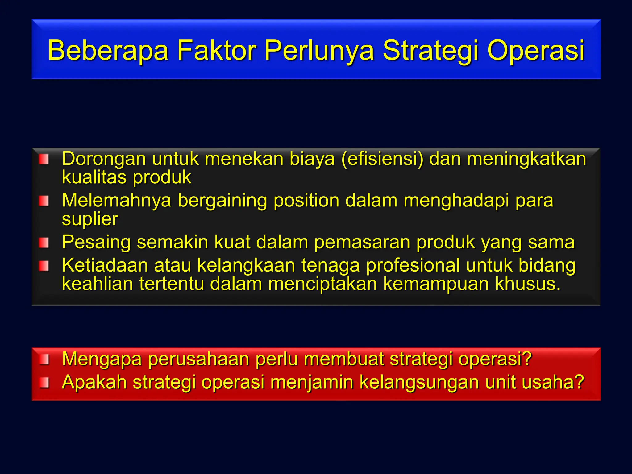 2_STRATEGI OPERASI Manajemen Operasional | PDF