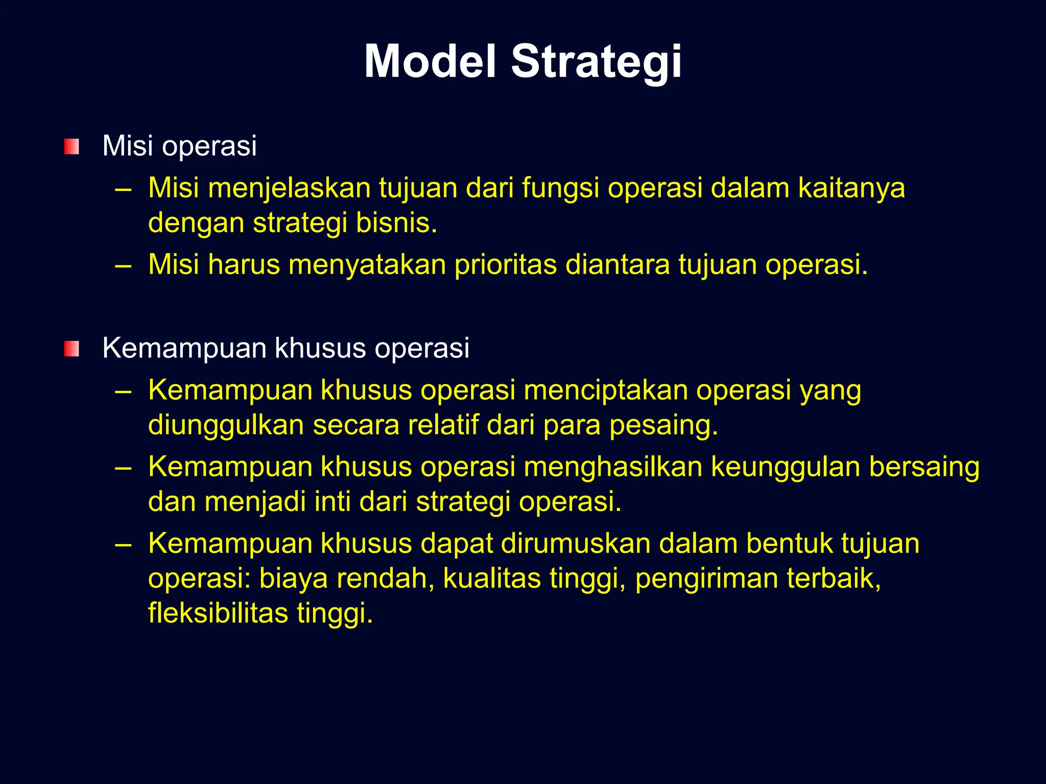 2_STRATEGI OPERASI Manajemen Operasional | PDF
