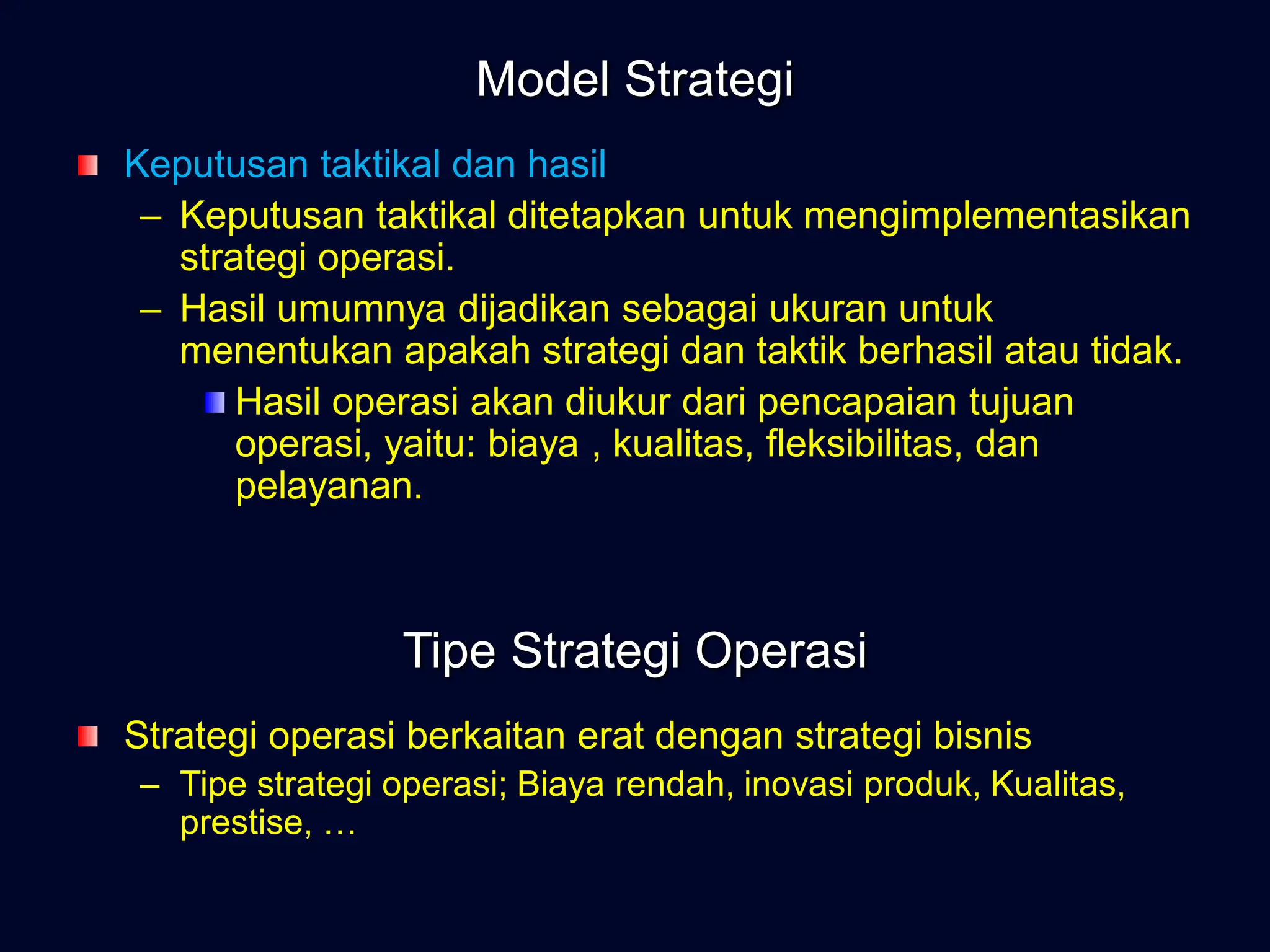 2_STRATEGI OPERASI Manajemen Operasional | PDF