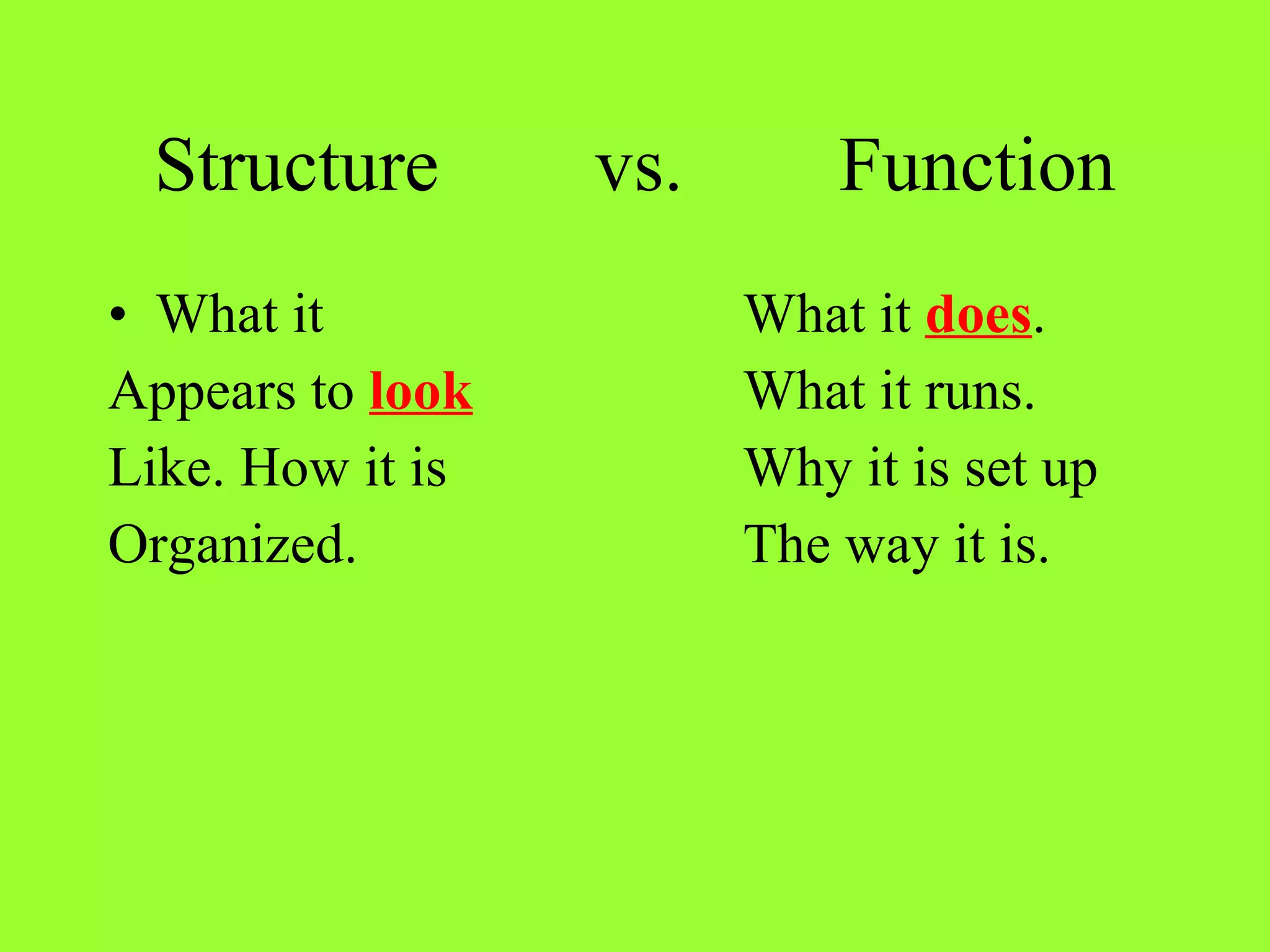 2 Structure Function Living Systems | PPT