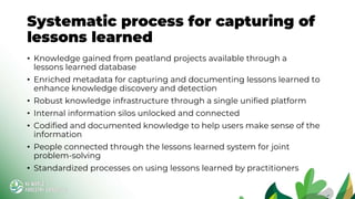 Managing lessons learned through an enhanced information system | PPTX
