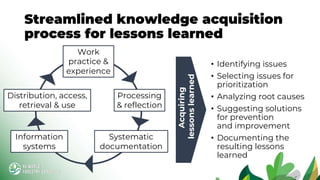 Managing lessons learned through an enhanced information system | PPTX