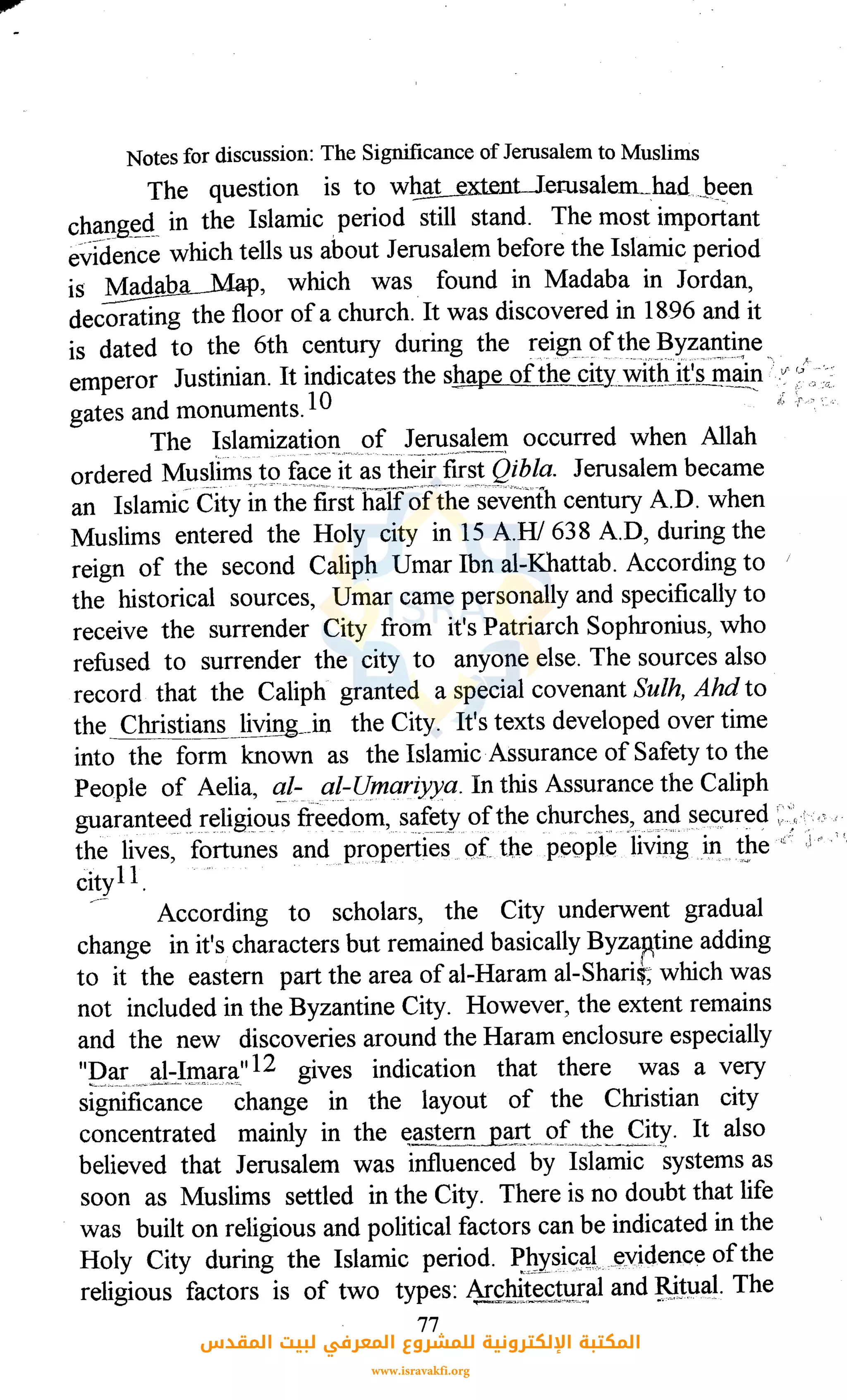 The Significance of Jerusalem to Muslims. | PDF