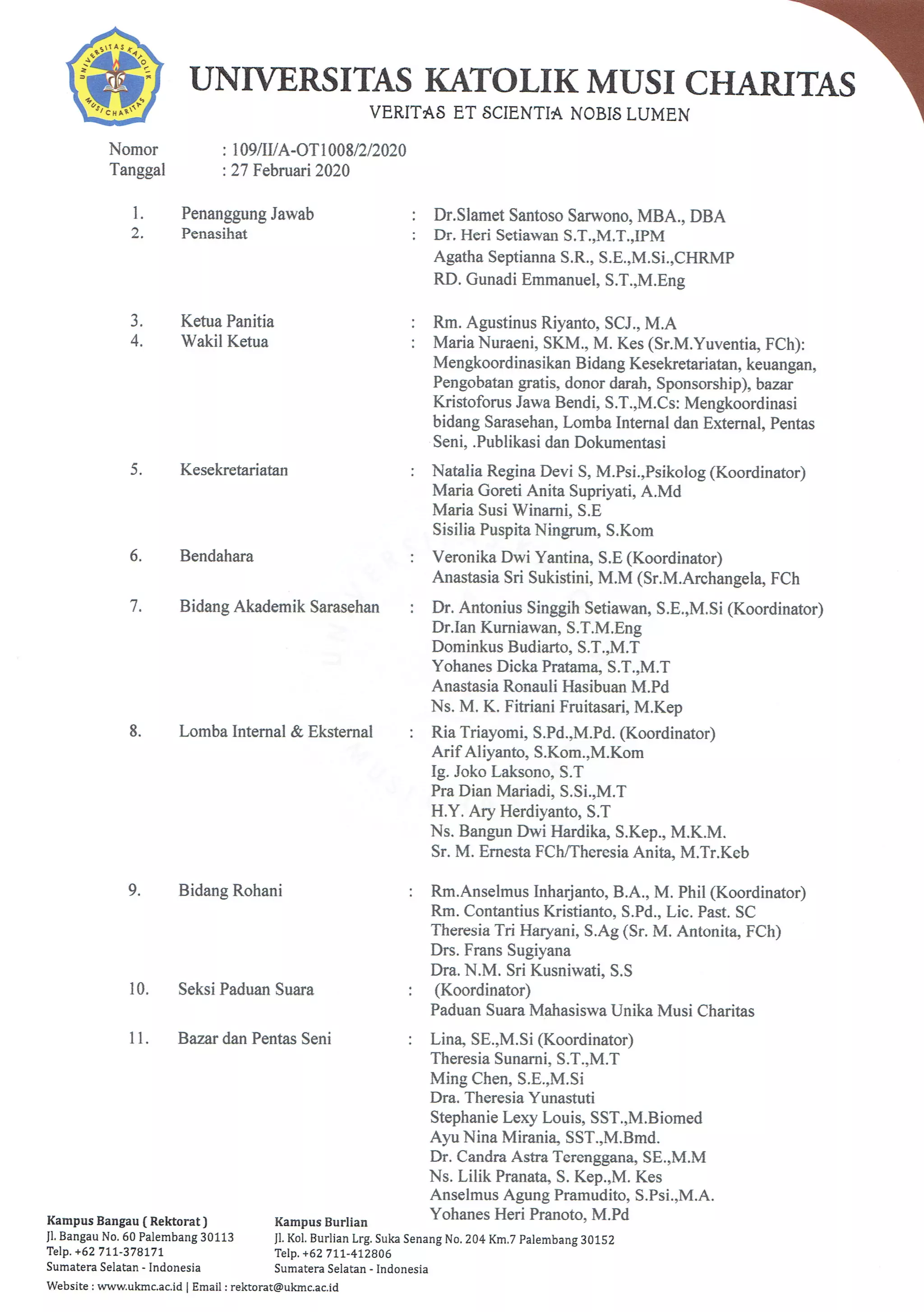 2 surat keputusan panitia lustrum i | PDF