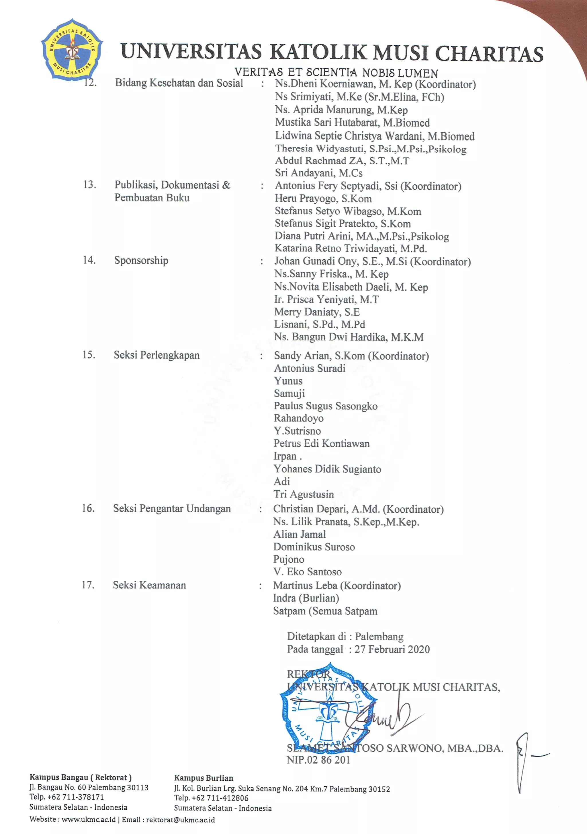 2 surat keputusan panitia lustrum i | PDF