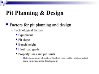 2 surface mine planning | PPT