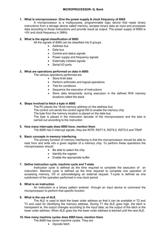 Qb microprocessors | PDF