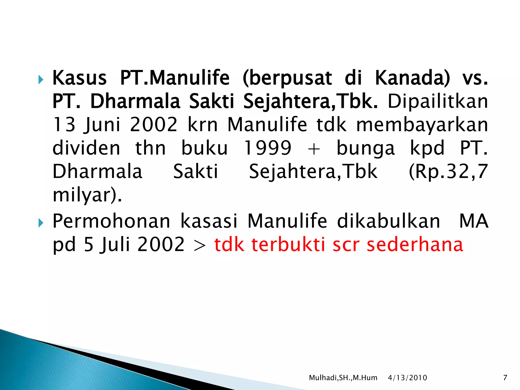 2 syarat permohonan pailit subyek & obyek | PPT