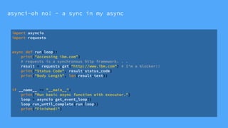 Syncing up with Python’s asyncio for (micro) service development, Joir ...