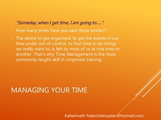 The 10 Natural Laws of Successful Time & Life Management | PPTX