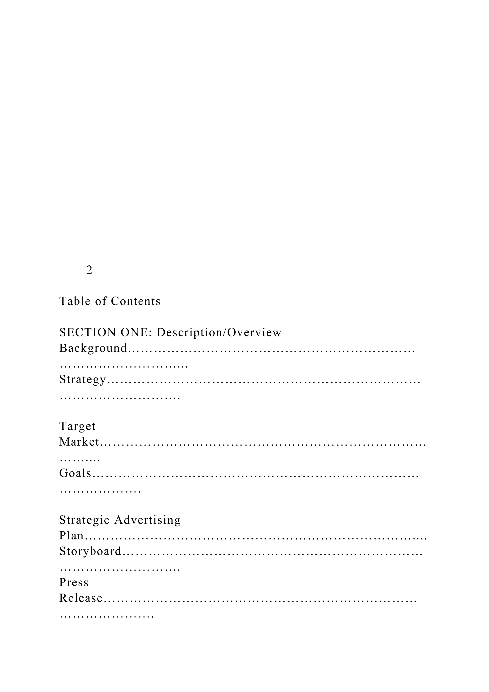2 Table of Contents SECTION .docx