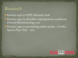 Taping in Physiotherapy | PPT
