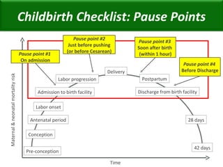 Piecing Together Safe Childbirth: Exploring Simple, Life-Saving Checks ...