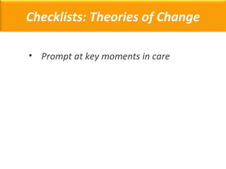 Piecing Together Safe Childbirth: Exploring Simple, Life-Saving Checks ...