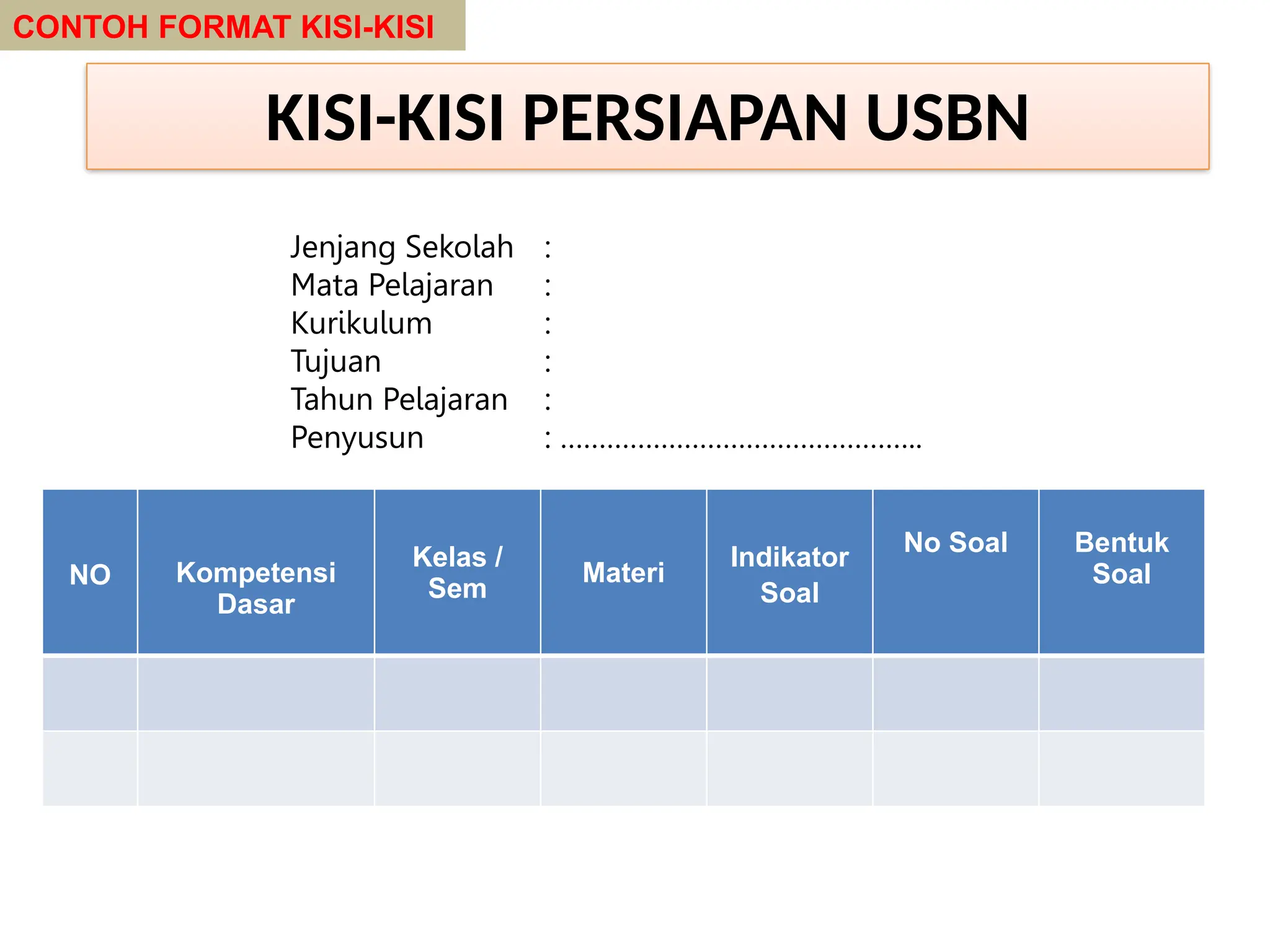 2 TEKNIK PENYUSUNAN KISI-KISI SOAL ULANGAN.pptx