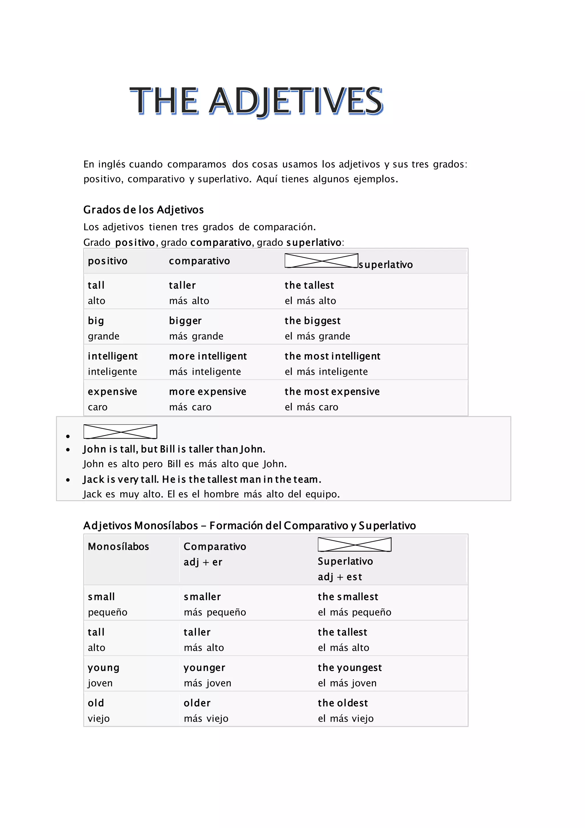 adjetives | DOCX