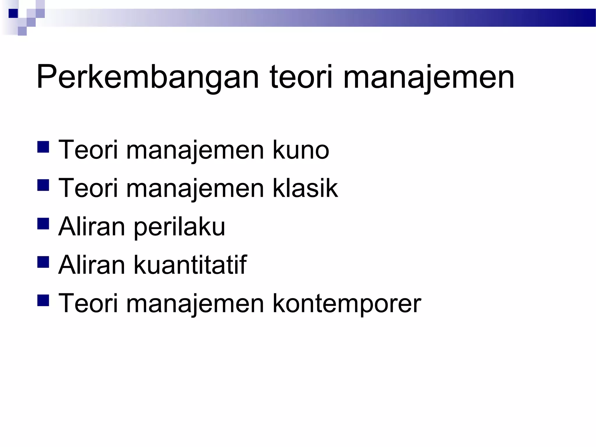 teori manajemen | PPT