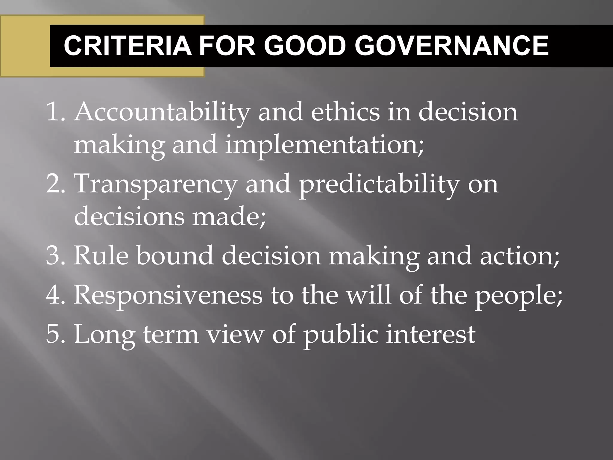 The Concept of Governance | PDF