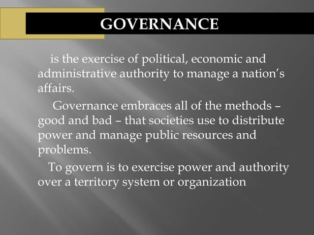 The Concept of Governance | PDF
