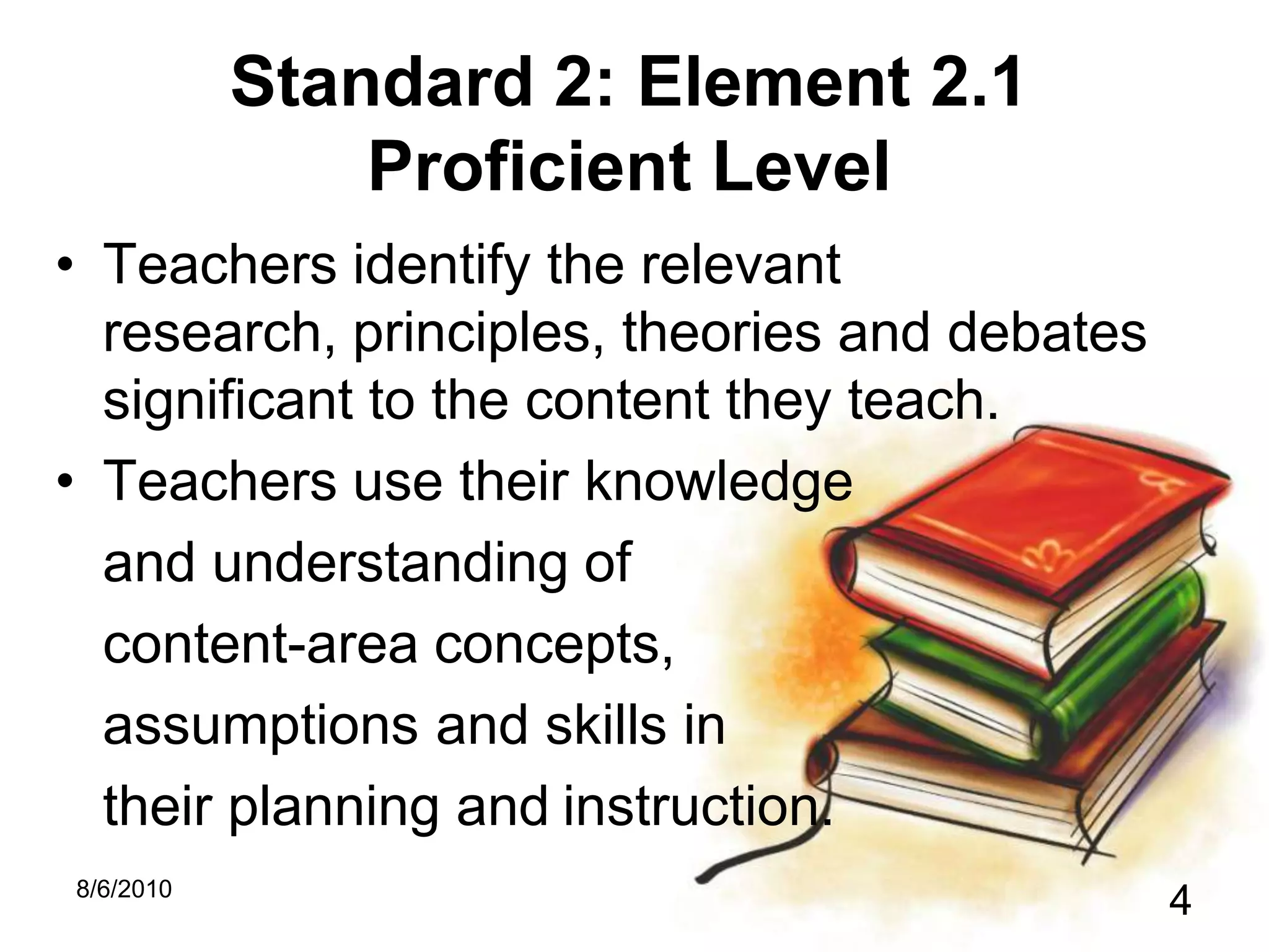 Standard 2: Content | PPT | Free Download