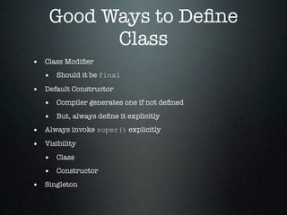 2 the essentials of effective java | PPT