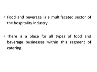 The hospitality industry | PPT