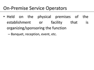 The hospitality industry | PPT