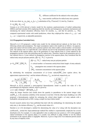 2 the kinetic of emulsion polymerisation | PDF