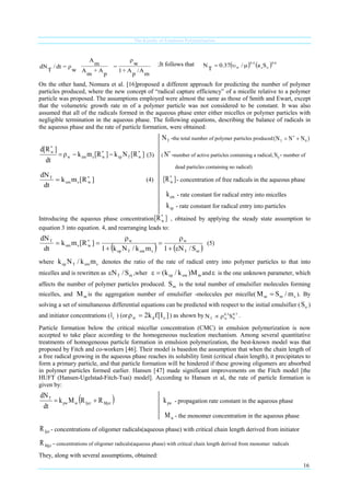 2 the kinetic of emulsion polymerisation | PDF