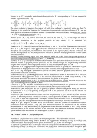 2 the kinetic of emulsion polymerisation | PDF