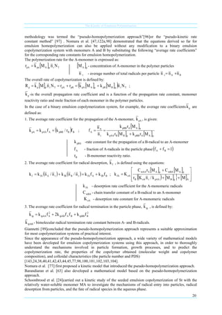 2 the kinetic of emulsion polymerisation | PDF