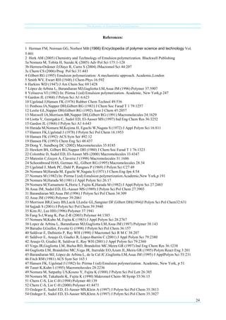 2 the kinetic of emulsion polymerisation | PDF