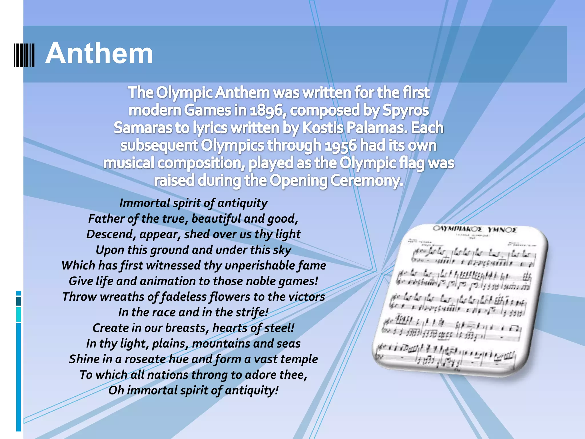 The Modern Olympic Games | PPTX