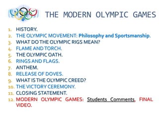 Modern Olympic Games | PPTX