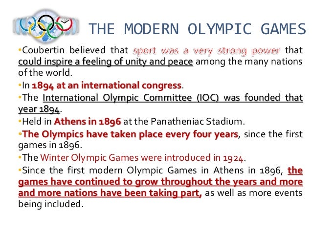 Modern Olympic Games